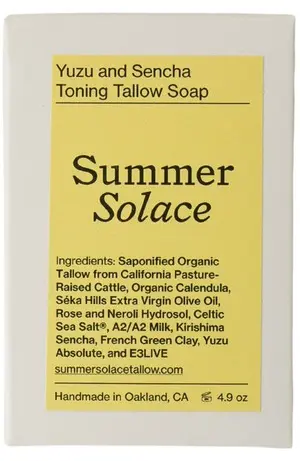 SUMMER SOLACE TALLOW Yuzu And Sencha Toning Bar Soap With E3live