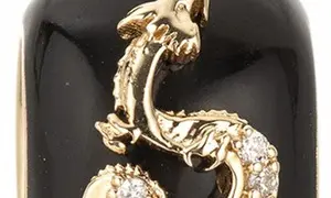 Adina Reyter Ceramic And Diamond Dragon Bead