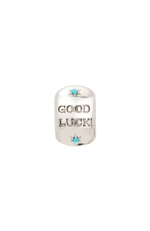 Adina Reyter Turquoise & Diamond Horseshoe Charm - Silver