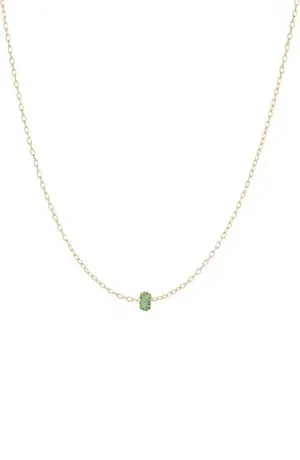 Adina Reyter Bead Party Pavé Emerald Necklace - Yellow