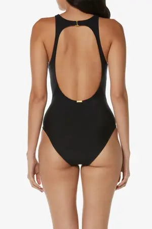 Helen Jon High Neck One-piece - Black