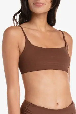 Helen Jon Ballet Bralette - Textured Chocolate Brown