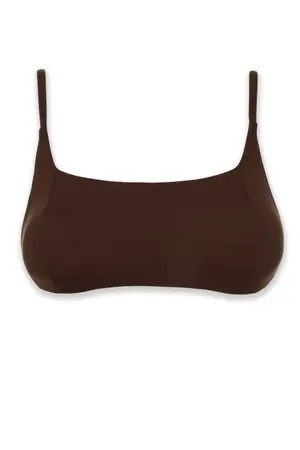 Helen Jon Ballet Bralette - Textured Chocolate Brown