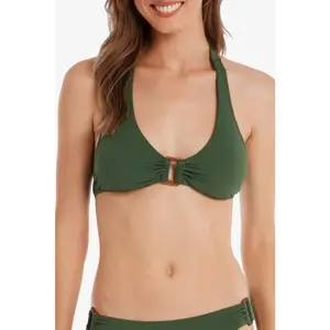 Helen Jon Tortoise Halter Top - Textured Fatigue