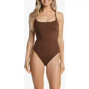 Helen Jon Ballet One-Piece Textured Chocolate Brown