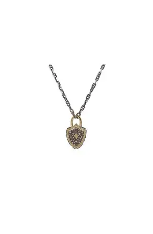 Armenta Diamond Pave Shield Pendant Necklace - Silver
