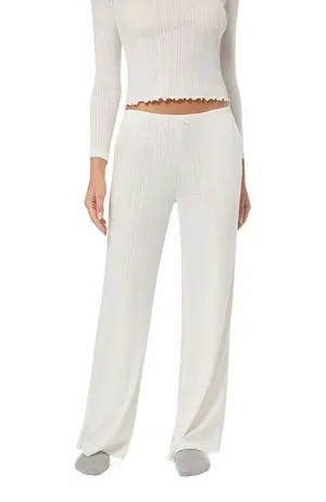 WeWoreWhat Pointelle-knit Pull-on Pants