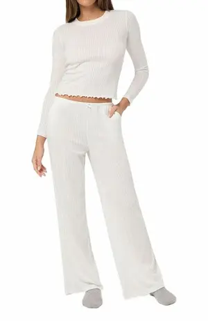 WeWoreWhat Pointelle-knit Pull-on Pants
