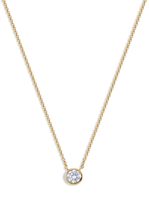 ELECTRIC PICKS Coco Round Cubic Zirconia Pendant Necklace - Gold