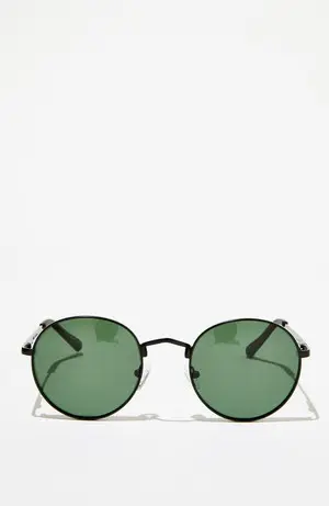 COTTON ON Bellbrae Polarized Sunglasses - Black Black Green