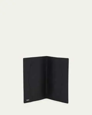 VALEXTRA Leather Passport Cover - Nero Nn