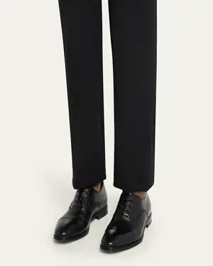 FERRAGAMO Boston Brogue Leather Oxfords - Black