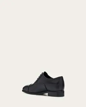 FERRAGAMO Boston Brogue Leather Oxfords - Black