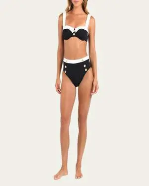 L'Agence Alexandria Bikini Top - Black
