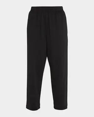 Eskandar Pima Cotton Japanese Trousers - Black