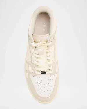 Amiri Skeleton Low-top Leather Sneakers - Alabaster