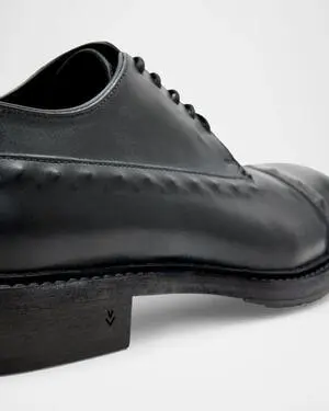 John Varvatos Fleetwood Ghost Stud Leather Oxfords - Black