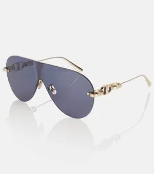 Dior Cd Chain Shield Sunglasses - Blue