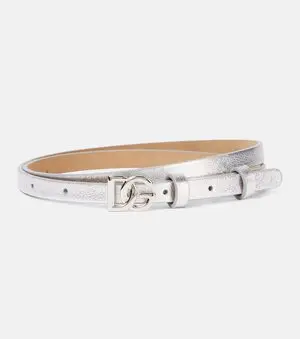 Dolce & Gabbana Dg 10mm Metallic Leather Belt