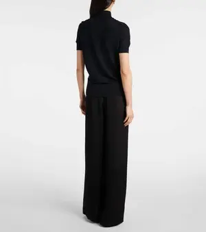 JOSEPH Knitted Wool And Silk Lace Top