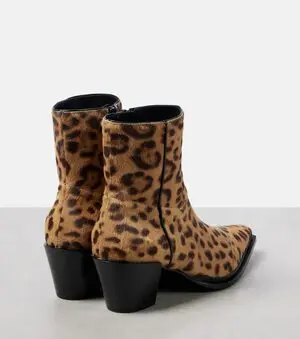 JIMMY CHOO Cece 60 Leopard-print Ankle Boots - Brown
