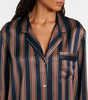 Asceno Paris Silk Charmeuse Shirt