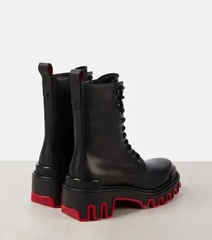 CHRISTIAN LOUBOUTIN Dune Trott Alta Leather Combat Boots