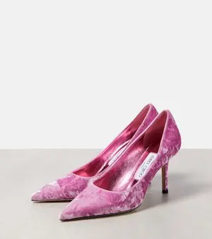 JIMMY CHOO Love 85 Velvet Pumps - Pink