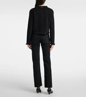 Tory Burch Kendra Sequined Wool & Cashmere Cardigan