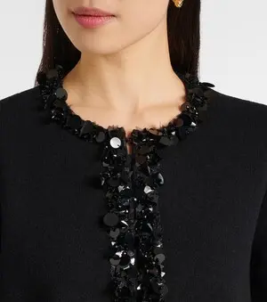 Tory Burch Kendra Sequined Wool & Cashmere Cardigan