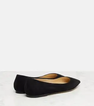 JIMMY CHOO Romy Suede Ballet Flats - Black