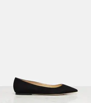 JIMMY CHOO Romy Suede Ballet Flats - Black