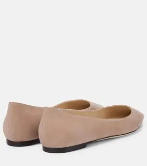 JIMMY CHOO Romy Suede Ballet Flats - Pink