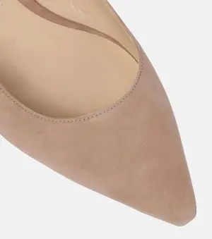 JIMMY CHOO Romy Suede Ballet Flats - Pink