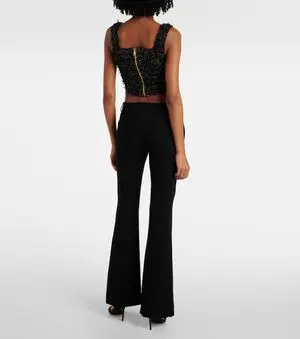 Balmain Lamé Tweed Crop Top