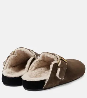 Isabel Marant Étoile Mirvin Shearling-lined Clogs - Brown