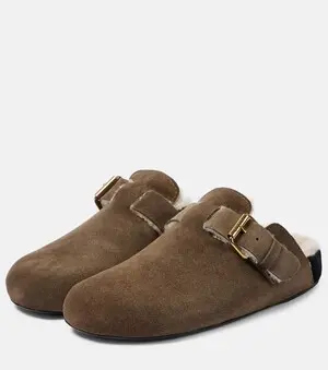 Isabel Marant Étoile Mirvin Shearling-lined Clogs - Brown