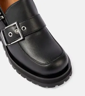 GANNI Faux Leather Platform Loafers