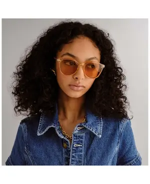 Le Specs Bandwagon Round Frame Sunglasses, 51mm - Matte Stone