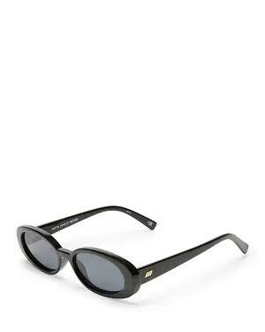 Le Specs Outta Love Oval Sunglasses - Black