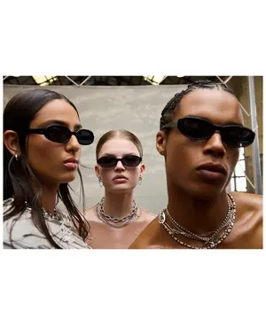 Le Specs Outta Love Oval Sunglasses - Black