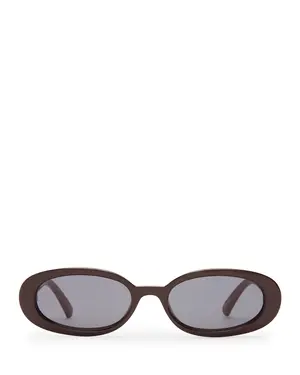 Le Specs Outta Love Oval Sunglasses - Black