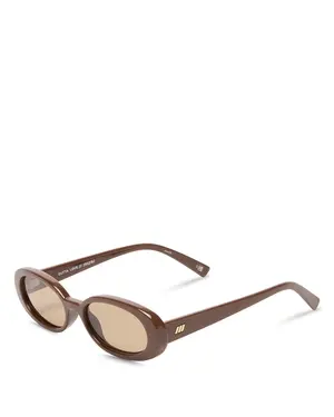 Le Specs Outta Love Oval Sunglasses Brown