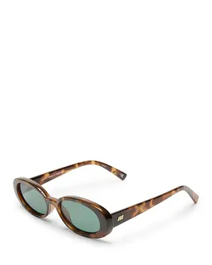 Le Specs Outta Love Oval Sunglasses Tortoise