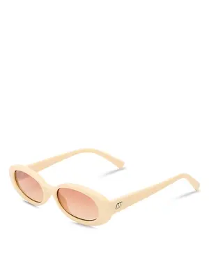 Le Specs Outta Love Oval Sunglasses - White