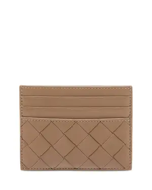 Bottega Veneta Intrecciato Leather Zip Card Case - Pinecone/gold