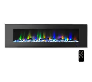 CAMBRIDGE 60-in. Wall Mounted Electric Fireplac Heater With - One-color