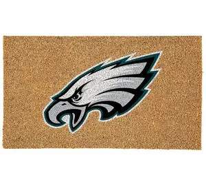 VCNY HOME Evergreen 28'x16' Outdoor Entryway Coir Mat Wit H Nfl Team Logo - One-color