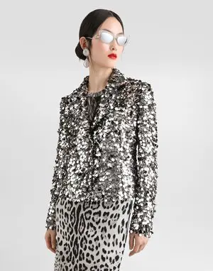 Dolce & Gabbana Sequin-embellished Single-breasted Jacket