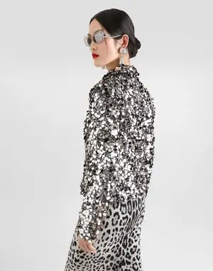 Dolce & Gabbana Sequin-embellished Single-breasted Jacket